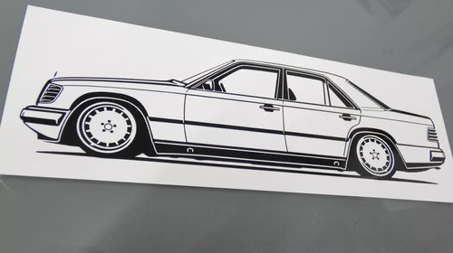 Mercedes W124 tuning Sticker Aufkleber Silhouette schwarz | STiCKAR ...