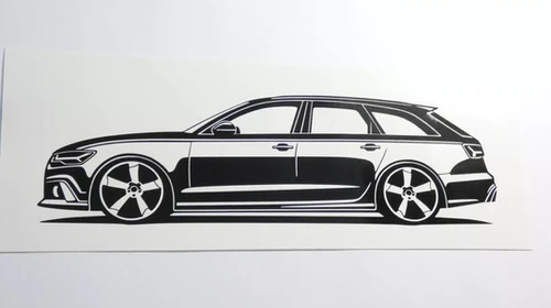 Audi RS6 C7 Avant tuning Aufkleber Sticker Silhouette schwarz | STiCKAR ...