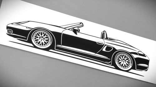 Porsche 986 Boxster Aufkleber Sticker Silhouette schwarz | STiCKAR ...