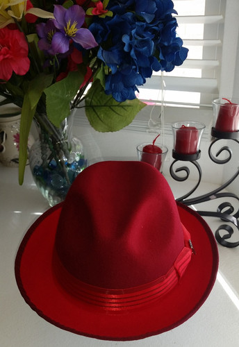 STACY ADAMS RED TWO TONE WOOL HAT | frankshats