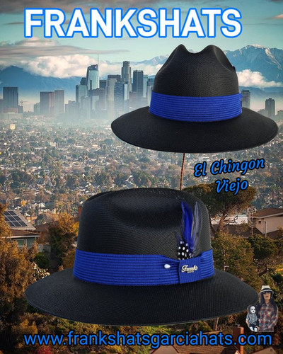 El Chingon goldline Black w/Blue band | frankshats