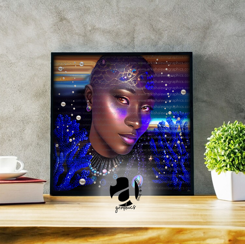 Beautiful Black Mermaid | ArkishaLewisGraphics