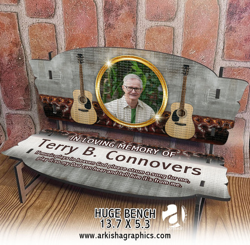 Circle Frame Guitar, Huge 13.7" x 5.3" Digital Bench Design Template ...