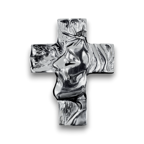 6120 Cruz Rostro De Jesus | Flamingo Pewter