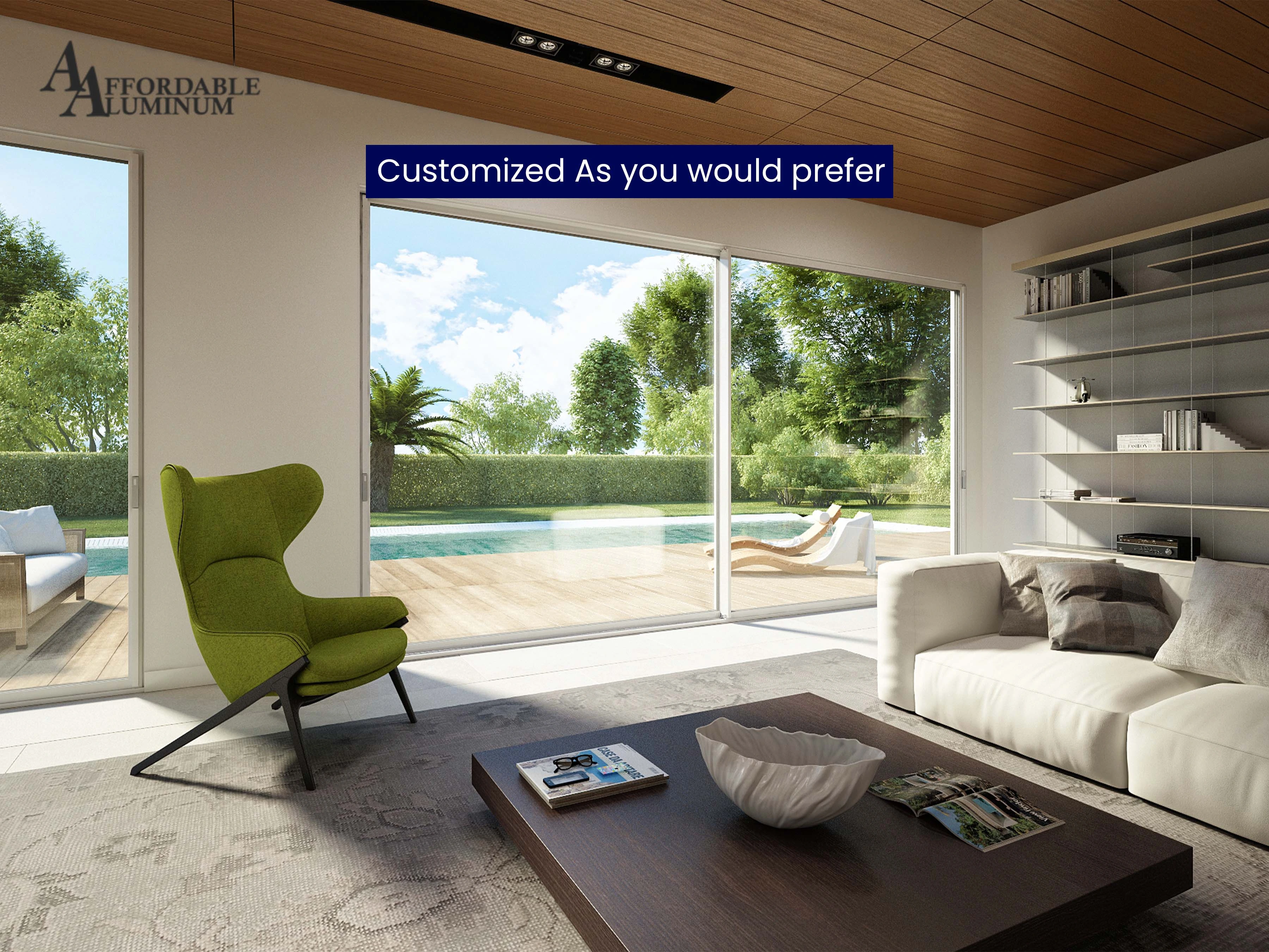 Elegant Living with Glass Enclosure Rooms