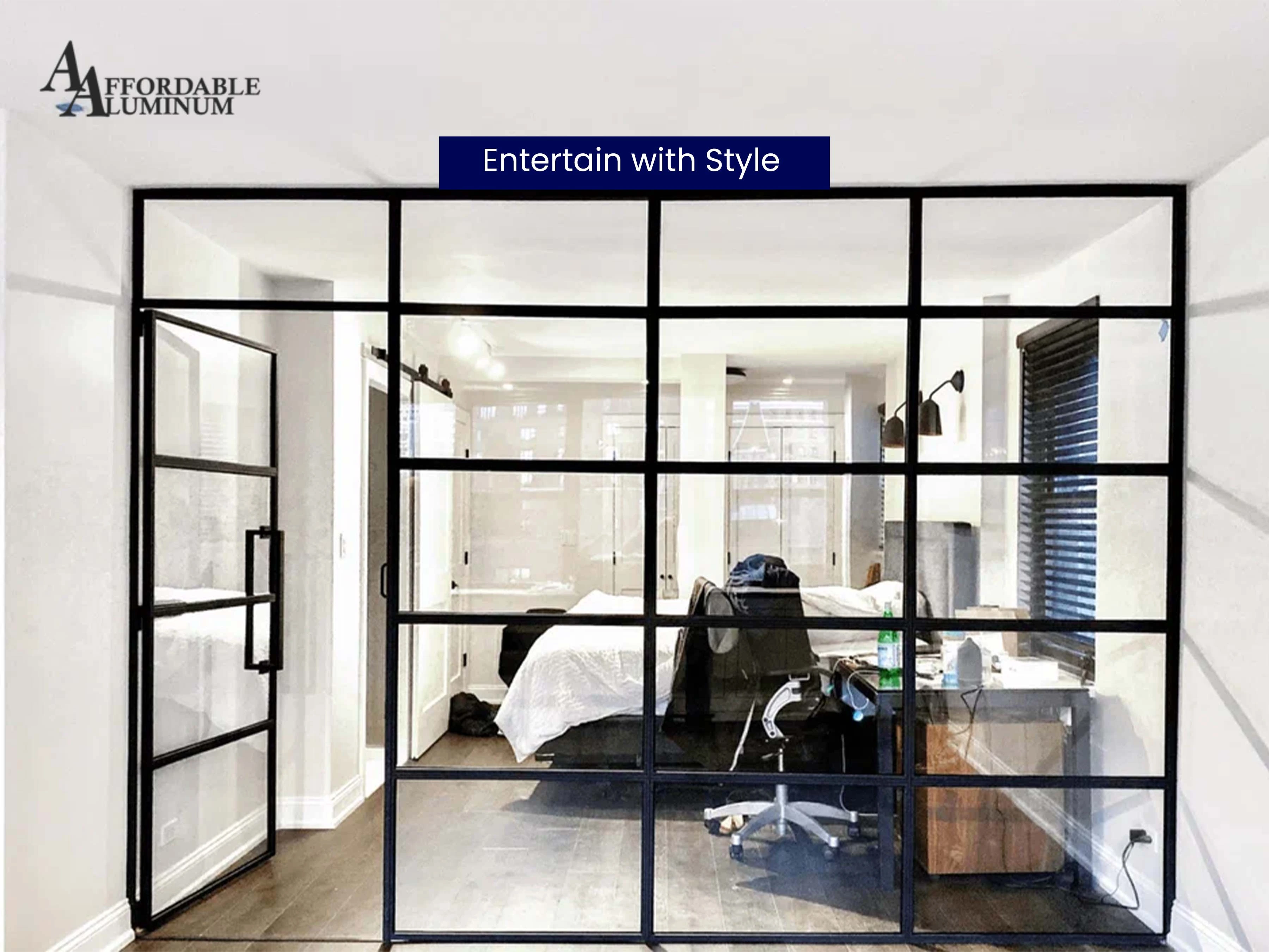 Elegant Living with Glass Enclosure Rooms