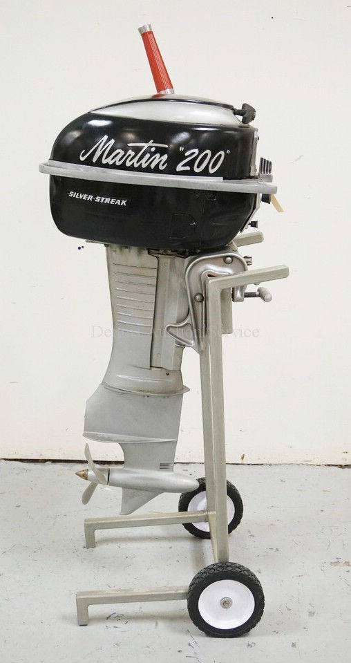 1053_MARTIN *200* SILVER STREAK 20HP OUTBOARD BOAT MOTOR. SERIAL #9787 ...