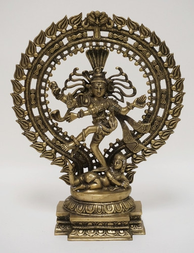LARGE BRONZE SHIVA FIGURE MEASURING 19 1/2 INCHES HIGH. | dennisauction