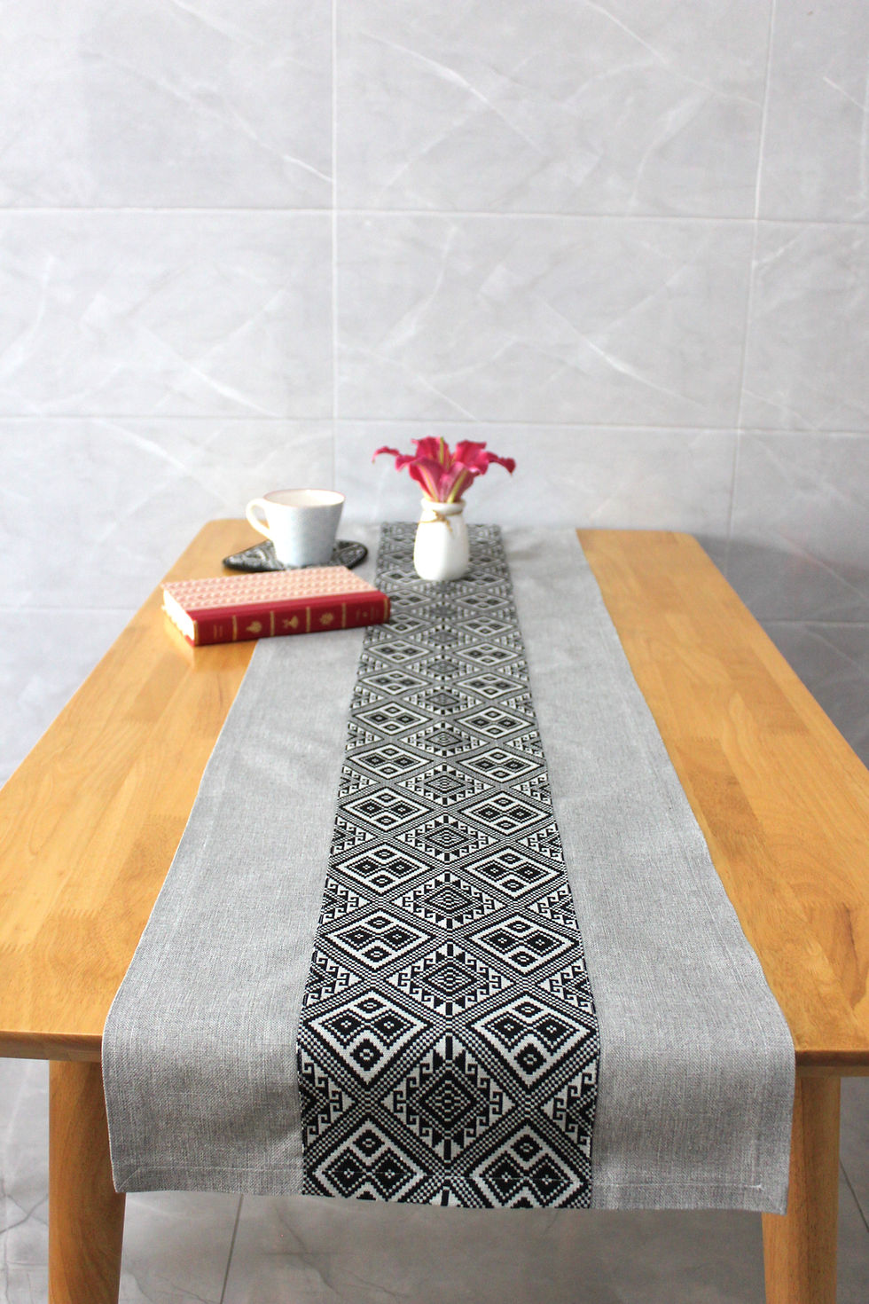 Grey Diamond Table Runner | Beenong Gifts