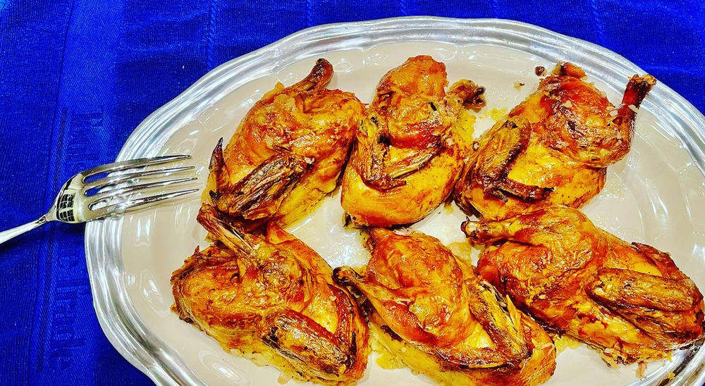 My Signature Dish - Slow Roasted Stuffed Cornish Hens (poussin)