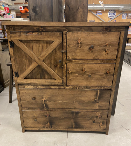 Amish Wide Barn Door Dresser | Lucan Architectural