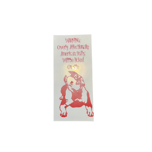 American Bully Warning Decal | Tha Bulliverse