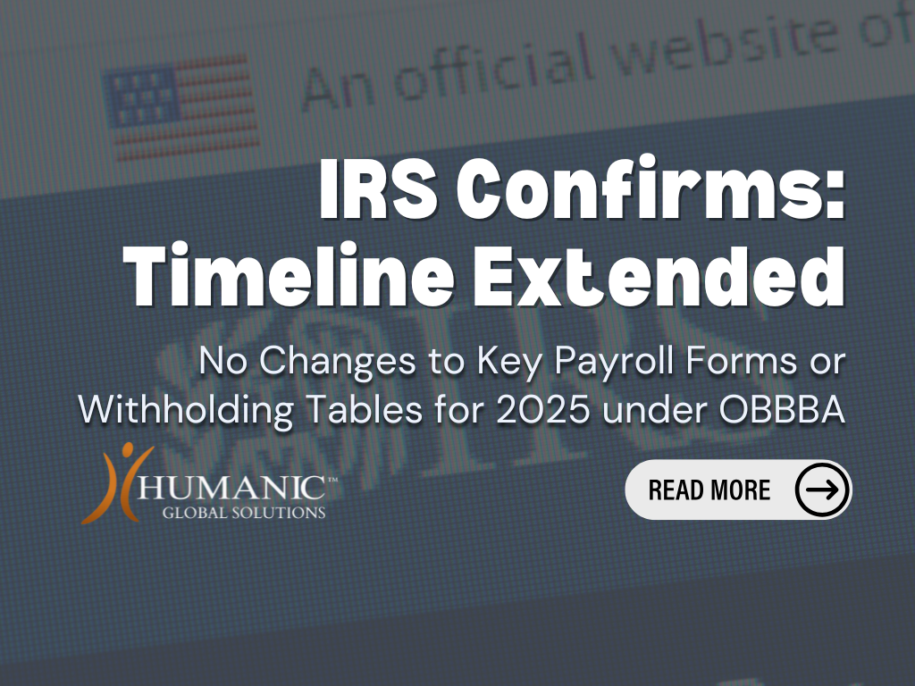 IRS: No Changes to Key Payroll Forms or Withholding Tables for 2025 ...