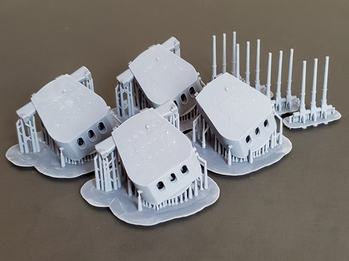1/200 Cleveland class 6"/47 cal. Turrets, for late "Square Bridge ...