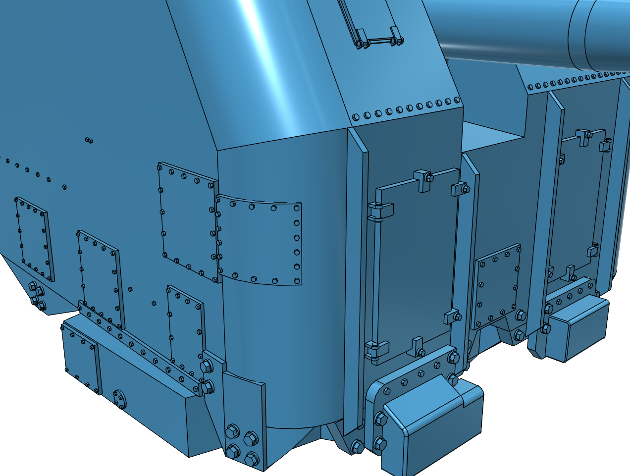 1/100 Fletcher class, etc., 5"/38 cal. "Single Knuckle" Mount, early ...