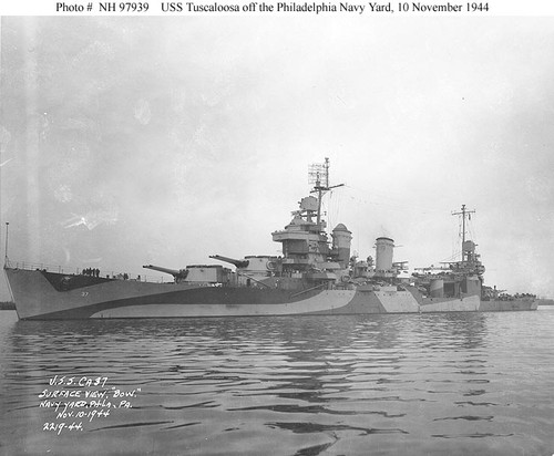 New Orleans-class heavy cruiser USS Tuscaloosa CA-37, profile | Model ...