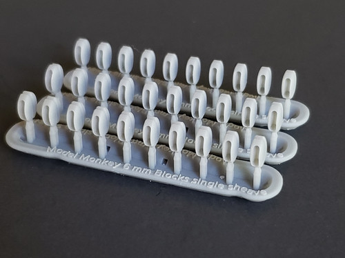 Ships' Rigging Blocks, 6 mm, single sheave | Model Monkey