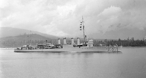 Clemson-class destroyer USS William B. Preston DD-344, cross sections ...