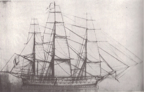 USS Columbus, 1819, inboard profile | Model Monkey