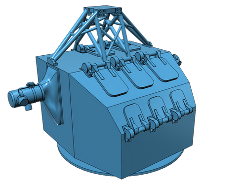 1/100 Mk.37 Fire Control Director, "Square-back" for Mk.12/22 Radars ...