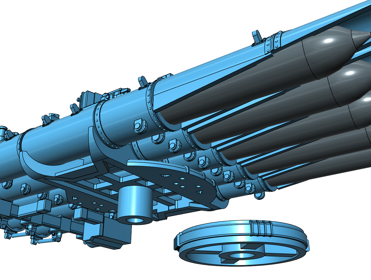 1/128 Quintuple Torpedo Mount for US Navy Destroyers | Model Monkey