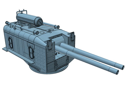 1/144 Omaha-class Cruiser 6"/53 cal. Turret with Barrels | Model Monkey