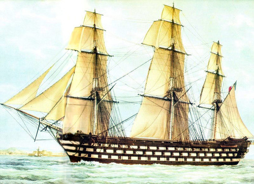 French 120-gun ship-of-the-line Le Valmy, 1849 | Model Monkey