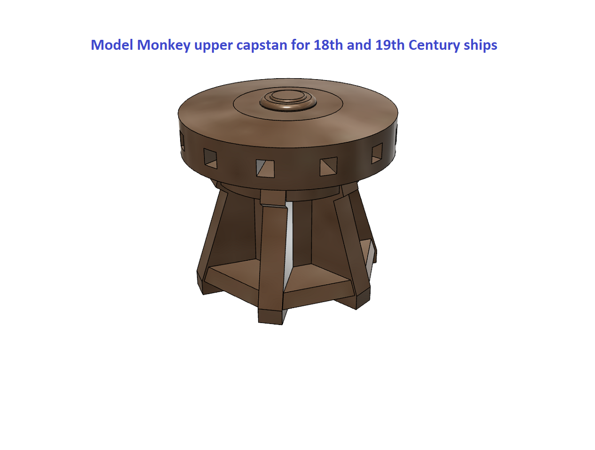 1/96 Upper Capstan, 18th and 19th Century | Model Monkey