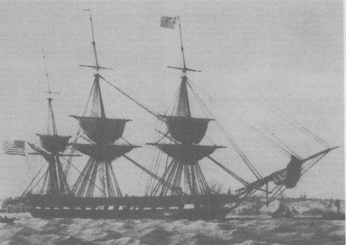USS St. Lawrence, 1848, inboard profile and upper decks | Model Monkey