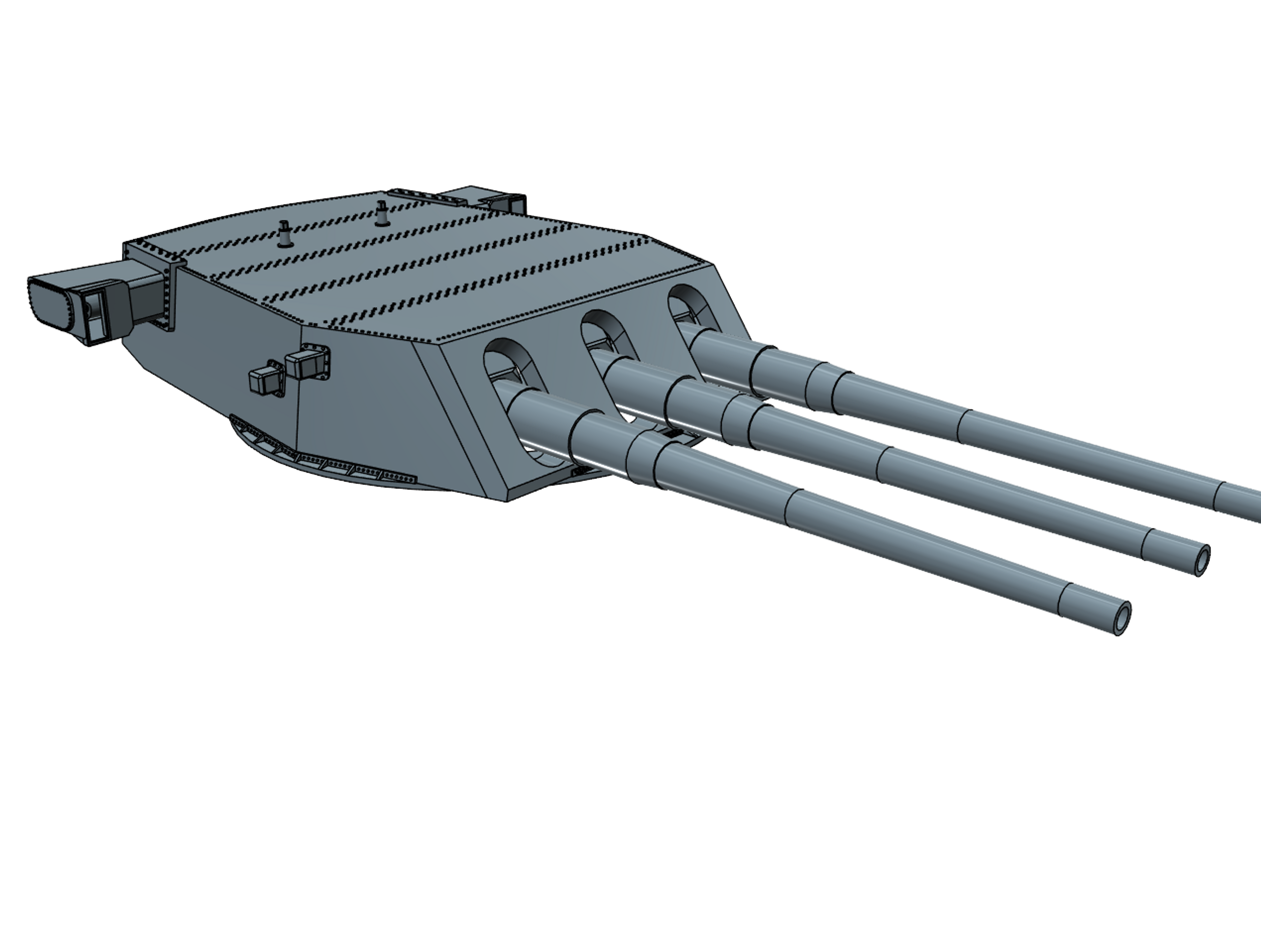 1/200 Iowa class 16"/50 cal. Turrets with Barrels | Model Monkey
