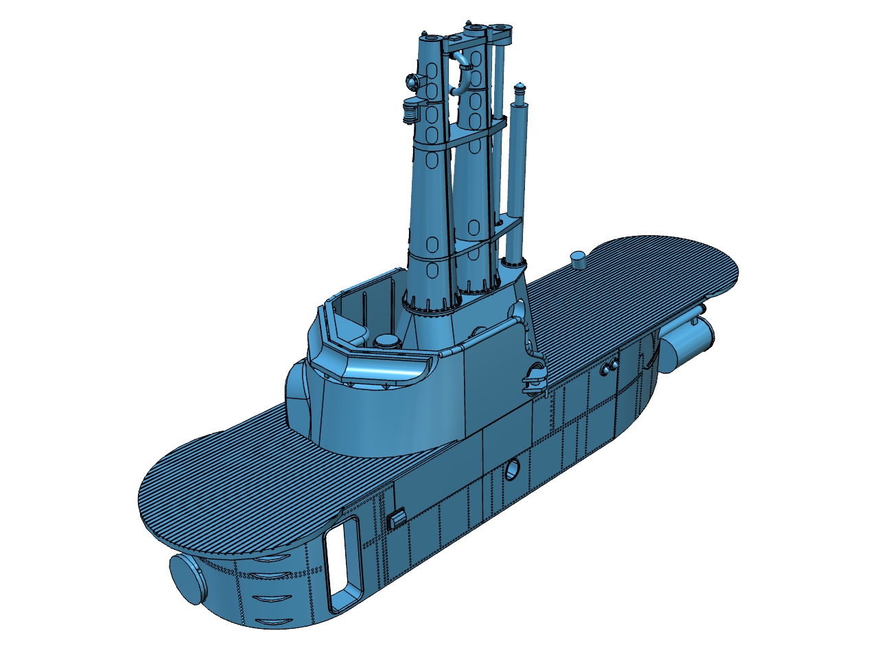 1/350 USS Lionfish SS-298 Fairwater, 1945 | Model Monkey