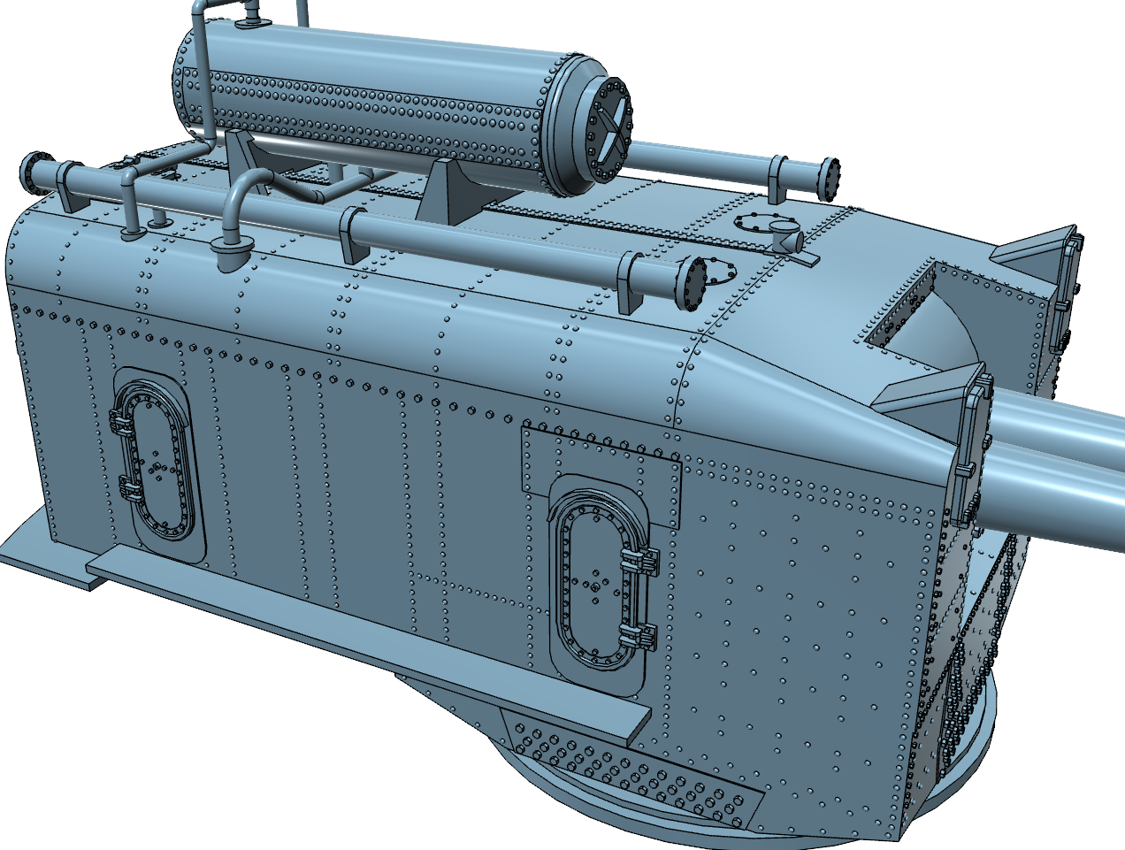 1/192 Omaha class Cruiser 6"/53 cal. Turrets (set of 2) | Model Monkey