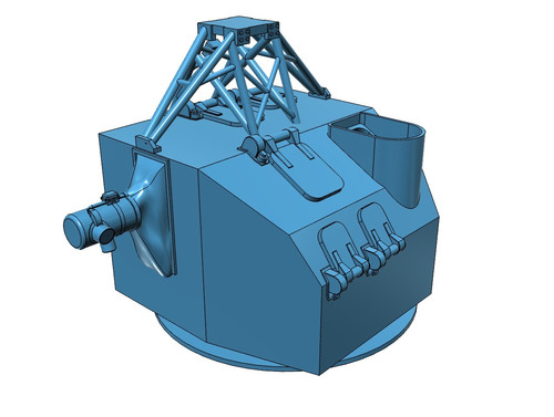 1/128 Mk.37 Fire Control Director, "Square-back" with Commander's ...