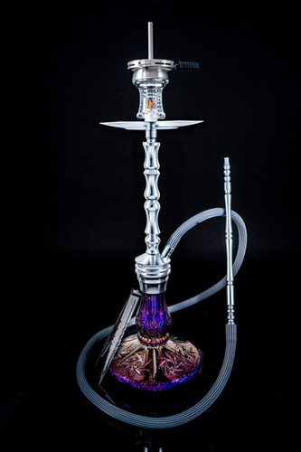 DSCHINNI ROXX SILVER PURPLE SHISHA SET BLOW OFF | Kings Shisha Japan