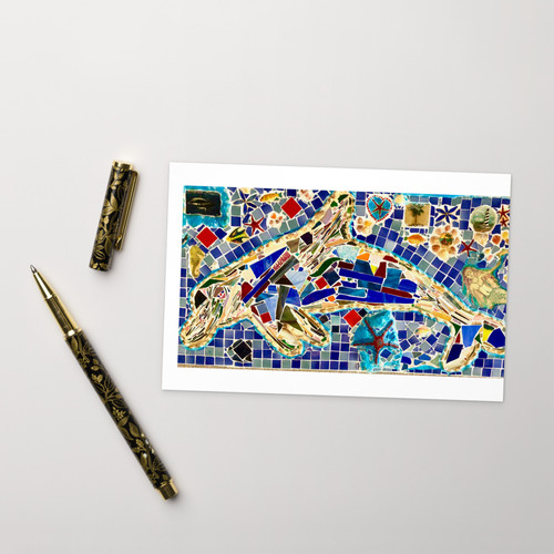 Dolphin House Museum Mosaic Art Dolphin Standard Postcard | History of ...