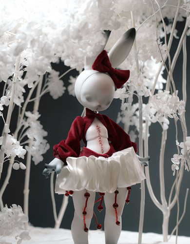 「Coral Reef」Cinnabar Closed Eyes Rabbit BJD Doll (1/6) | Dollection