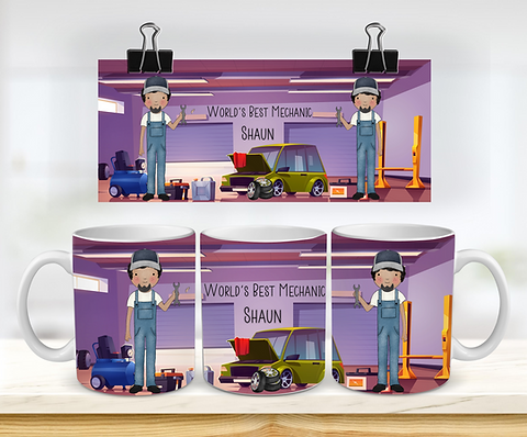 Novelty Unisex Personalised Best Mechanic s Mug Custom Character J.F Impressions