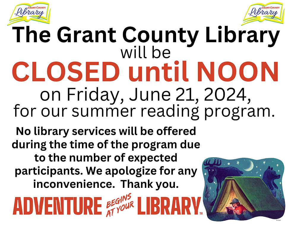 Home | Grant County Library
