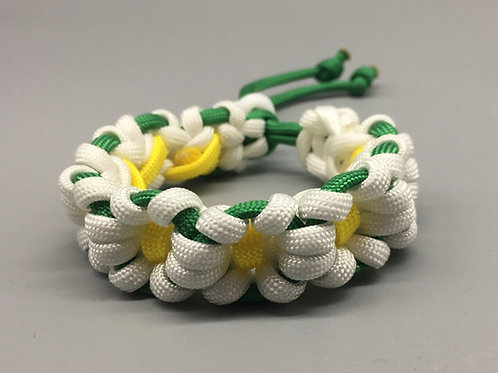 White Flower Chain Paracord Bracelet women's | Mysite