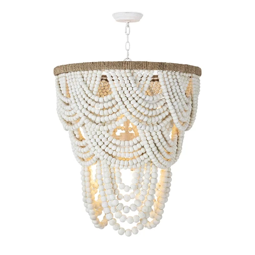 Lorelei Wood Bead Chandelier | Francesca Morgan Interiors