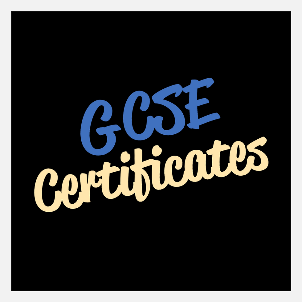 GCSE Certificates