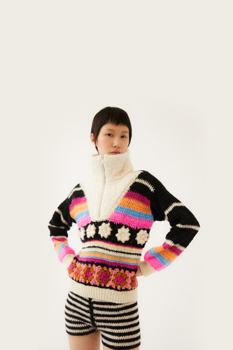 Ornella Crochet Wool Sweater | website