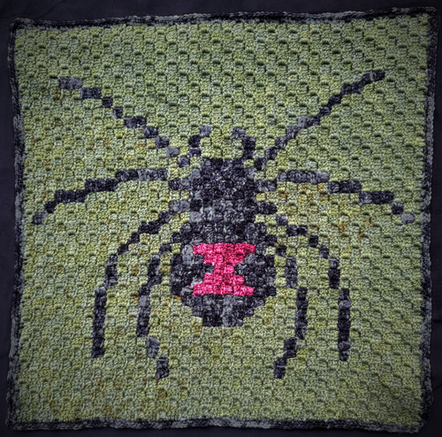 "Black Widow Spider C2C Chart" - Digital Pattern | Pine & Cauldron
