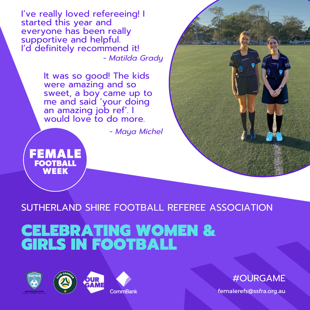 Join us celebrate Women and Girls refereeing this Female Football Week