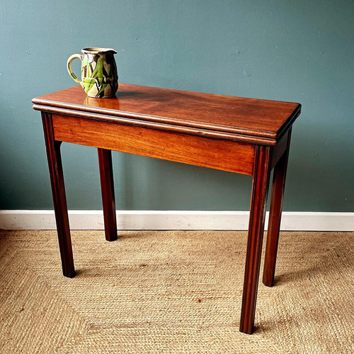 Georgian mahogany fold over table. | Treasury Antiques