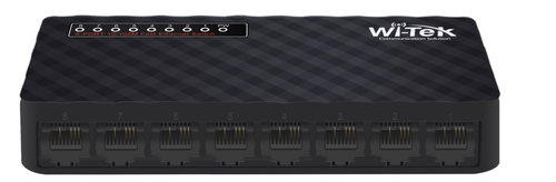 WITEK 8X FAST ETHERNET SWITCH WITH PLASTIC CASE | Transelec Sprl