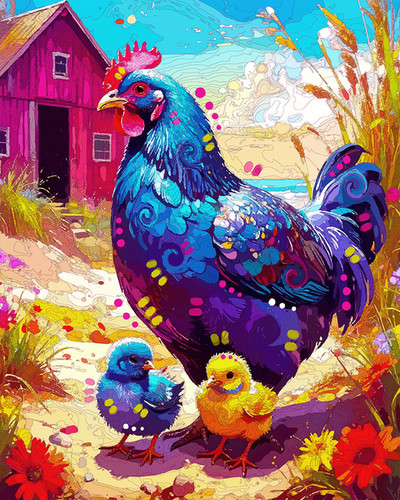 The Delaware State Blue Hen Chicken Mini Print (Ltd. Edition) | Dean ...