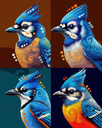 The Blue Jay Variations Mini Print (Ltd. Edition) | Dean Russo Art