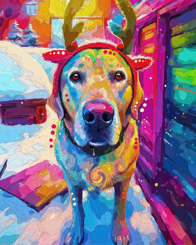 The Jingle Lab Mini Print (Ltd. Edition) | Dean Russo Art