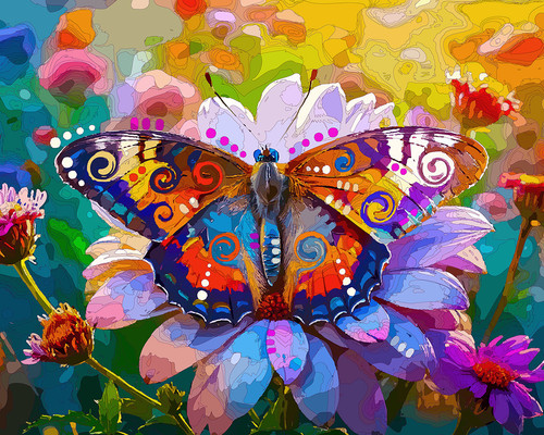 The Cool Tone Butterfly Mini Print (Ltd. Edition) | Dean Russo Art
